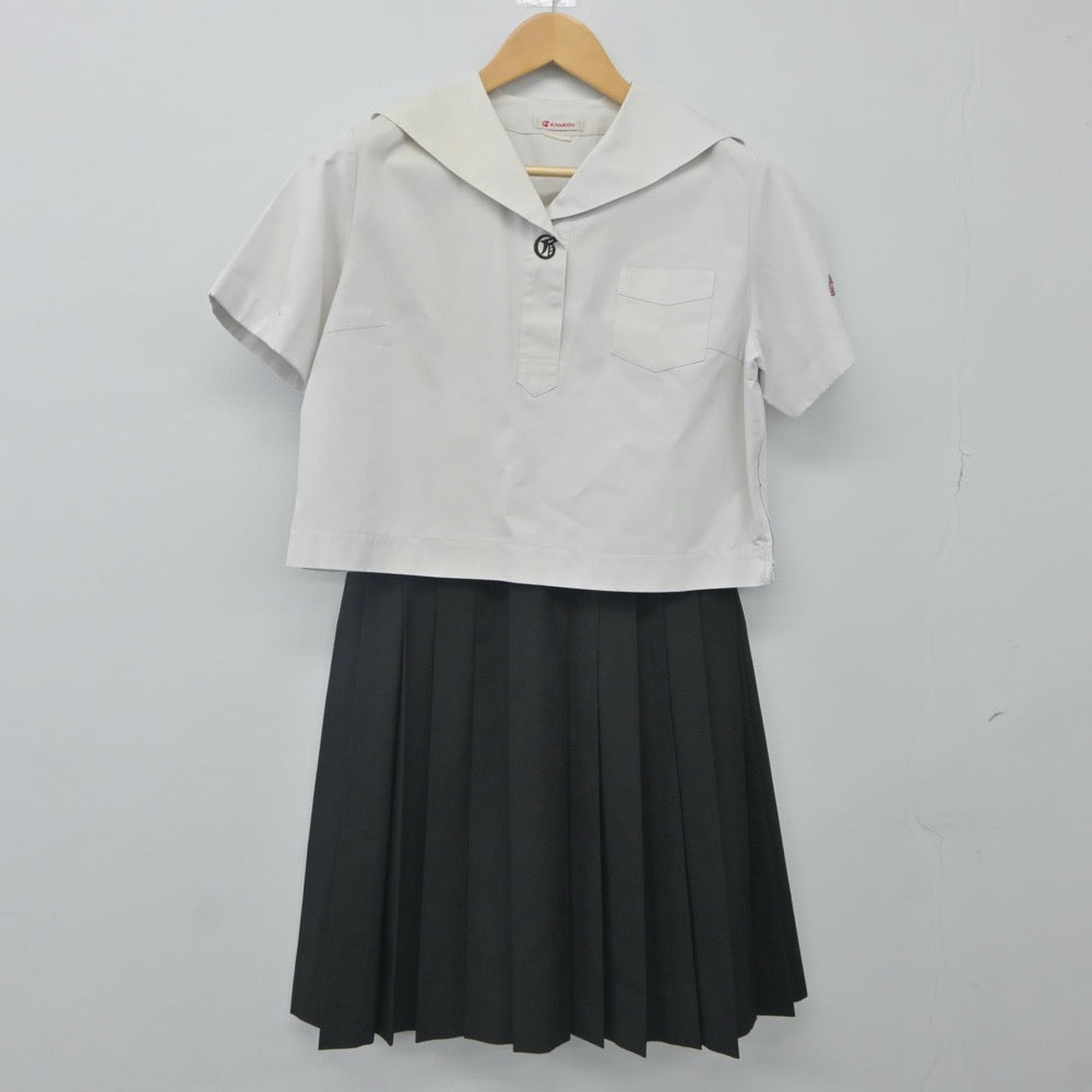 【中古制服】鹿児島県 玉龍高等学校 女子制服 3点（セーラー服・スカート）sf024268【リサイクル学生服】 中古制服通販パレイド