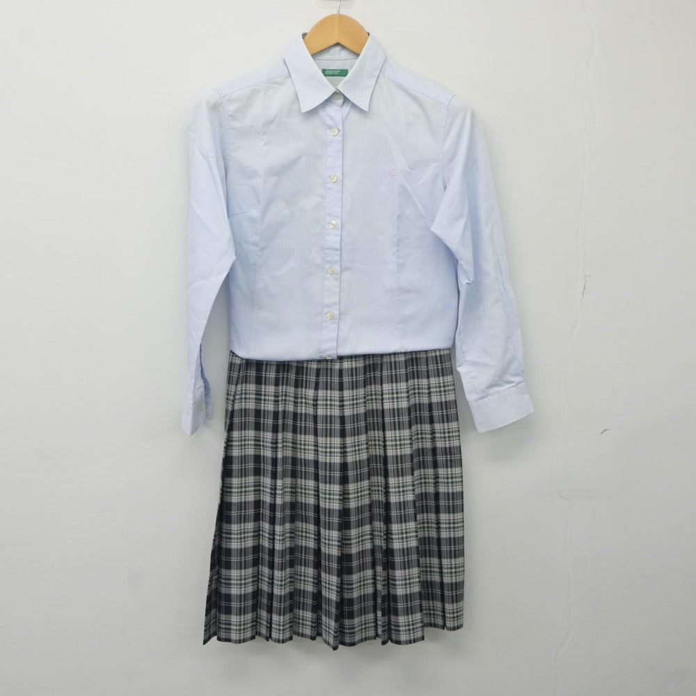 【中古制服】大阪府 城南学園高等学校 女子制服 2点（シャツ・スカート）sf024331【リサイクル学生服】 中古制服通販パレイド