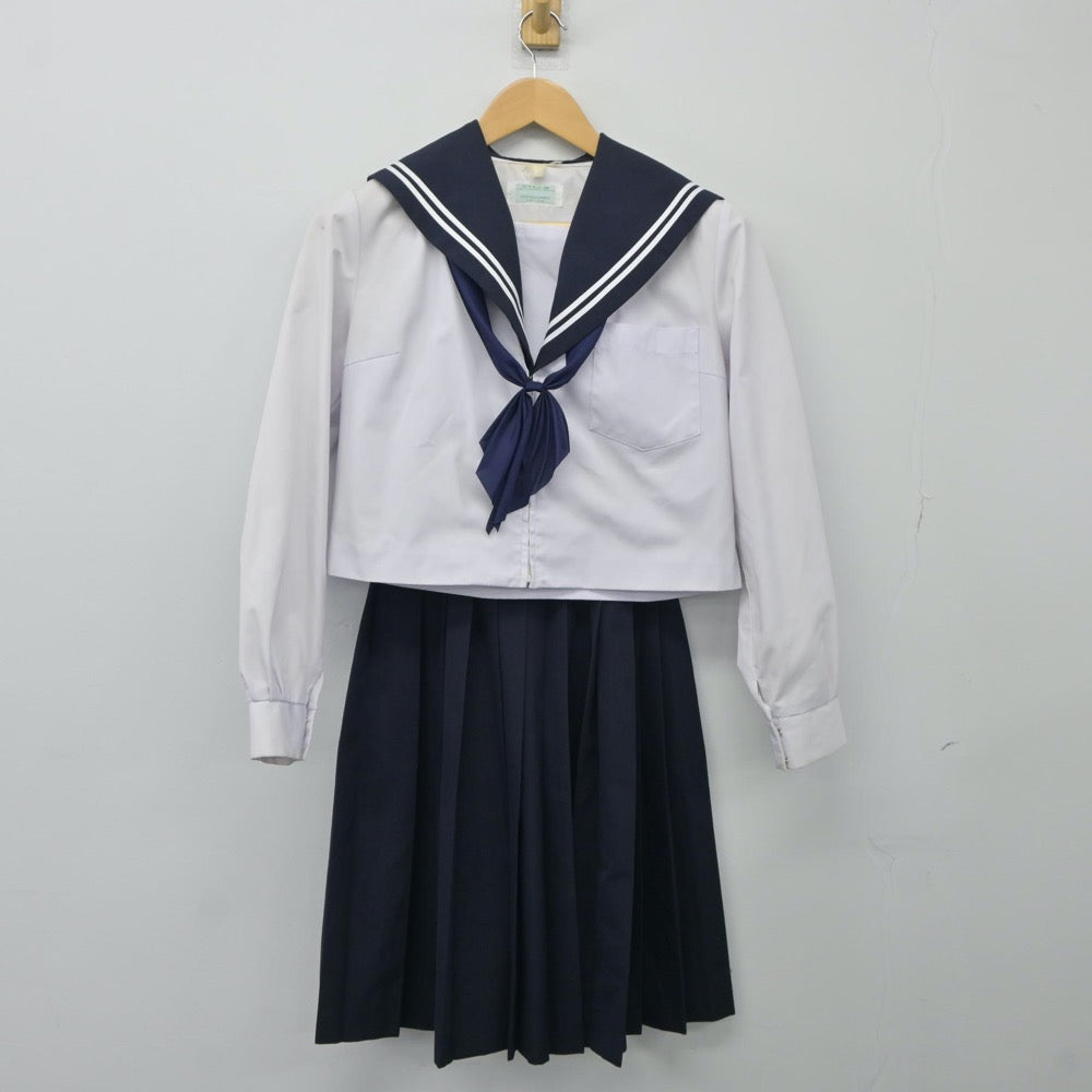 【中古制服】愛知県 八幡中学校 女子制服 3点（セーラー服・スカート）sf024378【リサイクル学生服】 中古制服通販パレイド