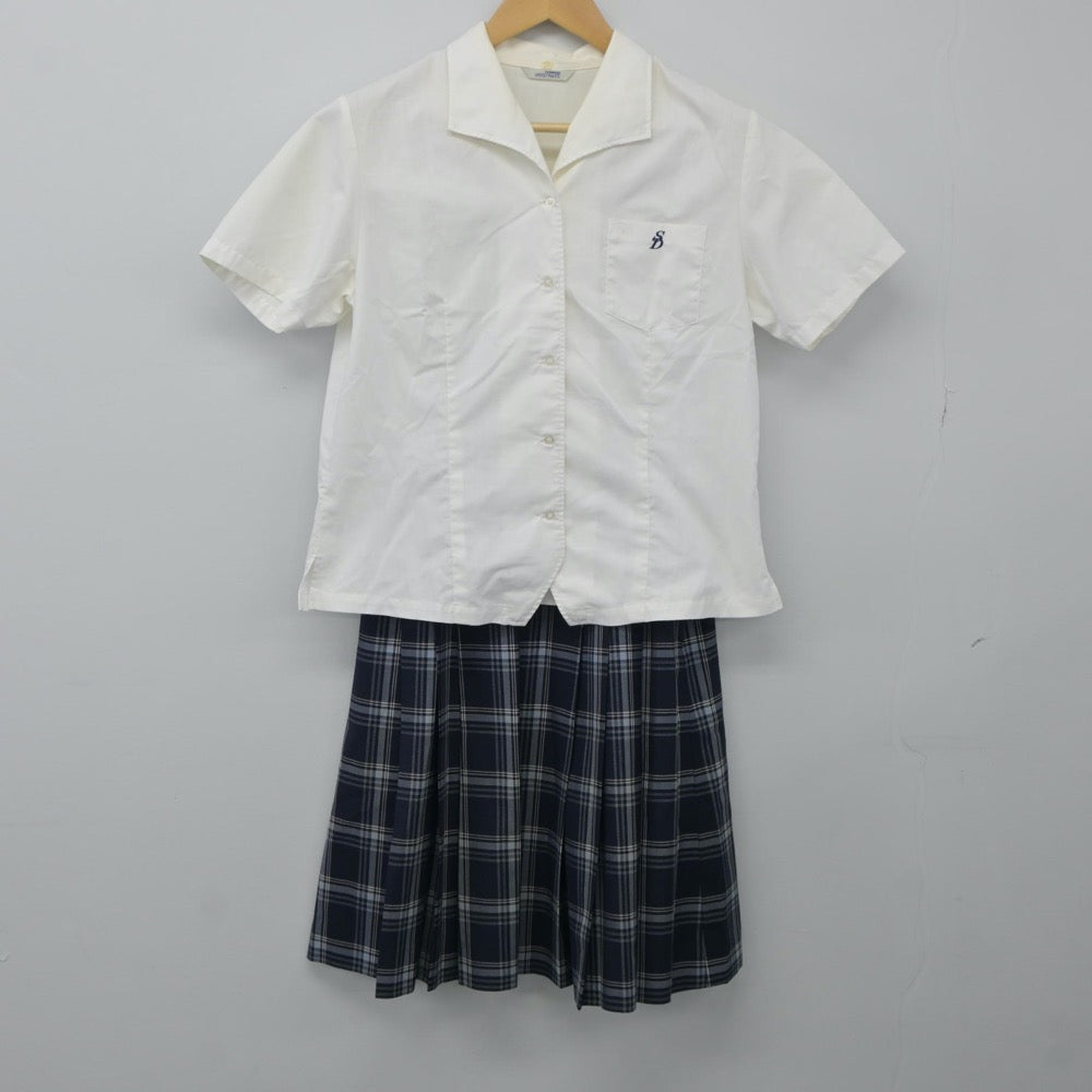 【中古制服】宮城県 聖ドミニコ学院中学校高等学校 女子制服 3点（シャツ・スカート）sf024563【リサイクル学生服】 中古制服通販パレイド