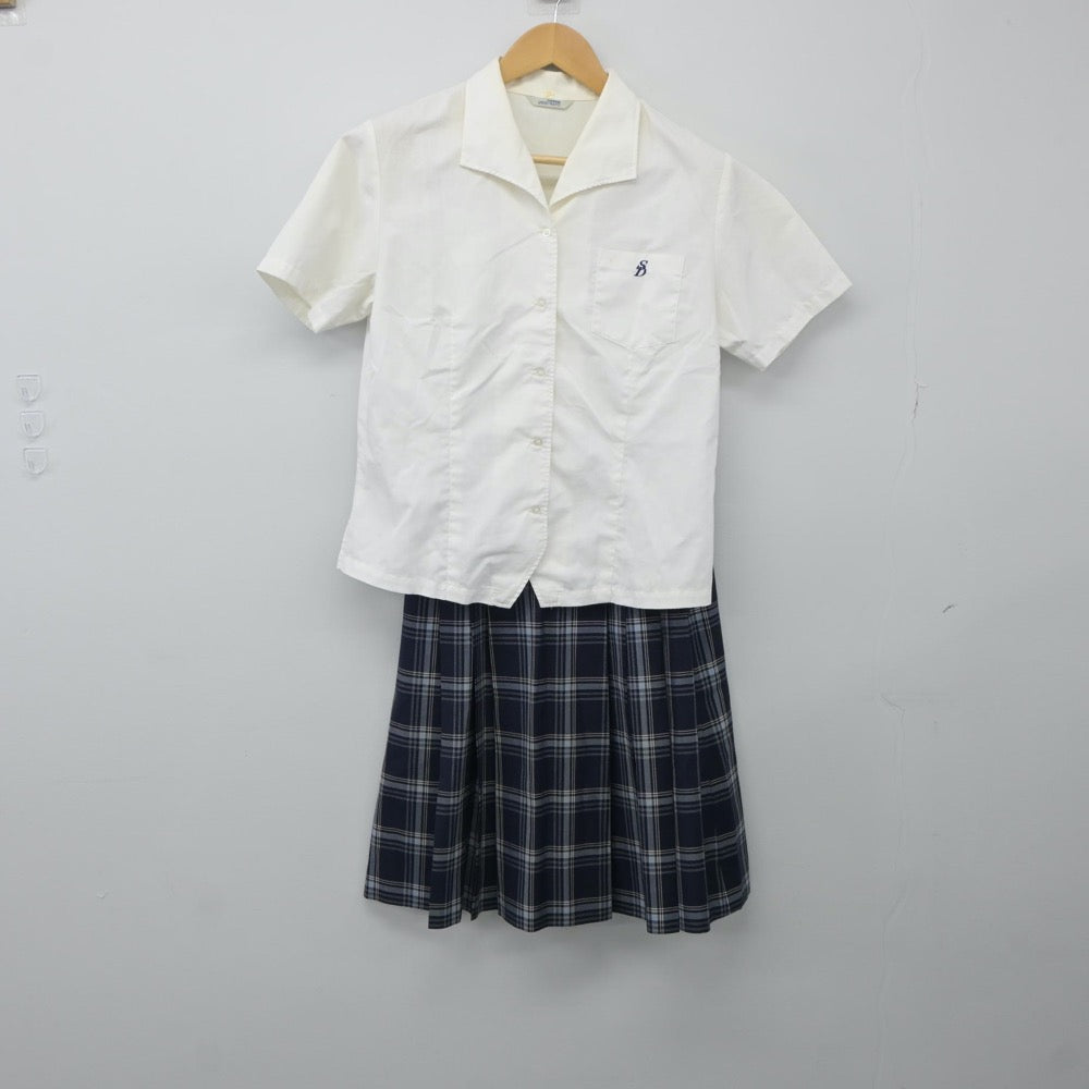 【中古制服】宮城県 聖ドミニコ学院中学校高等学校 女子制服 2点(シャツ・スカート)sf024564【リサイクル学生服】 中古制服通販パレイド