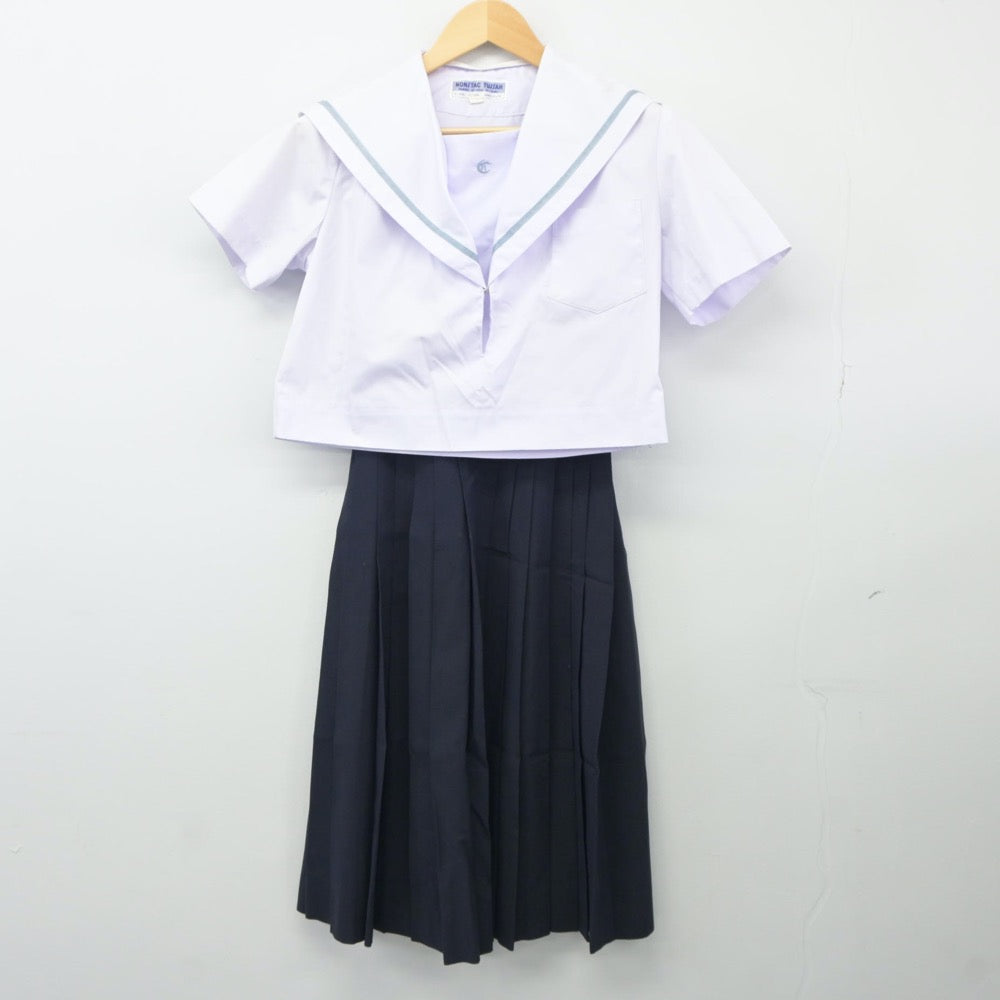 【中古制服】愛知県 知立高等学校 女子制服 3点(セーラー服・スカート)sf024633【リサイクル学生服】 中古制服通販パレイド