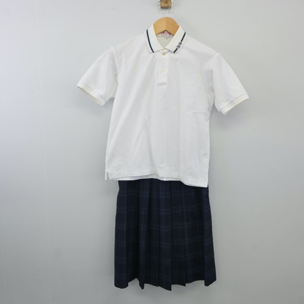 【中古制服】静岡県 加藤学園高等学校 女子制服 2点（シャツ・スカート）sf024733【リサイクル学生服】 中古制服通販パレイド