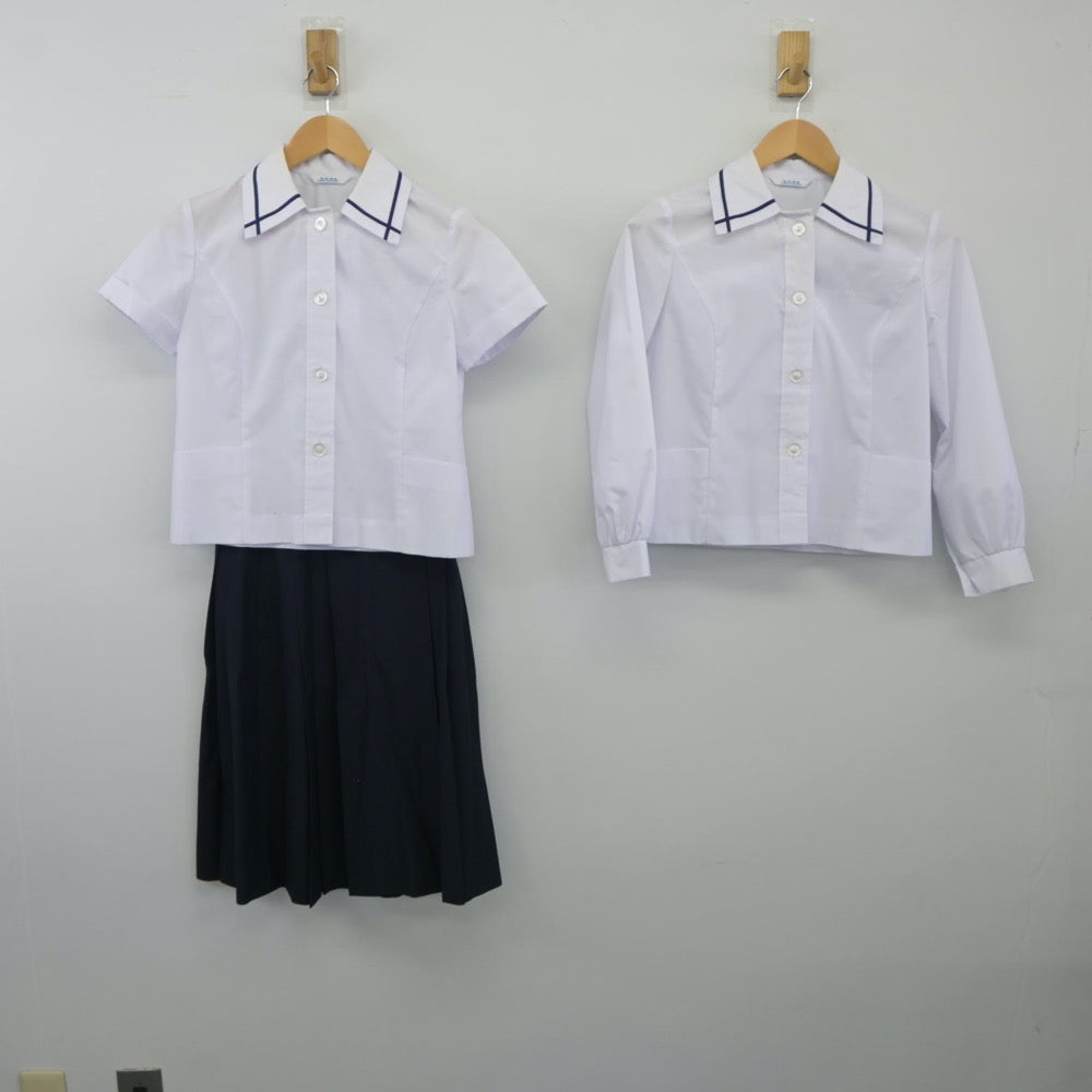 【中古制服】静岡県 沼津市立原中学校 女子制服 3点（シャツ・スカート）sf024747【リサイクル学生服】 中古制服通販パレイド