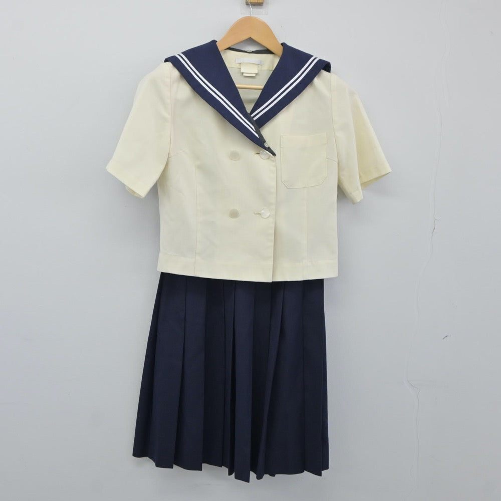 【中古制服】福島県 郡山商業高等学校 女子制服 2点（セーラー服・スカート）sf024782【リサイクル学生服】 中古制服通販パレイド