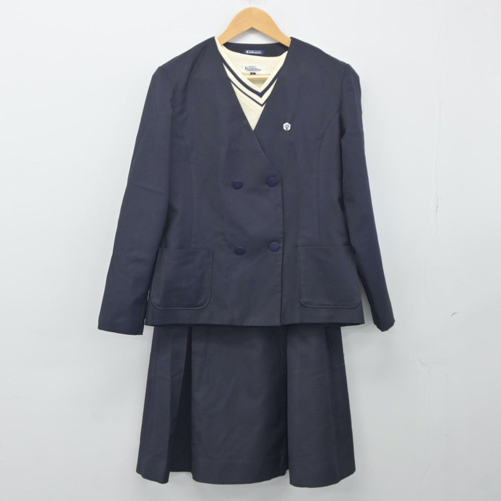 【中古制服】長野県 菅野中学校 女子制服 5点（ブレザー・ニットベスト・スカート）sf024838【リサイクル学生服】 中古制服通販パレイド