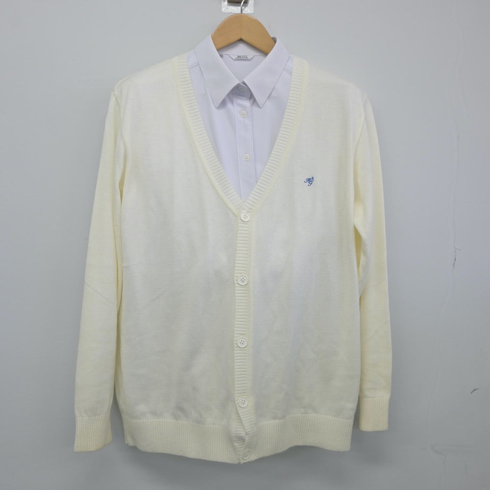 【中古制服】新潟県 加茂暁星高等学校 女子制服 2点（ニット・シャツ）sf025020【リサイクル学生服】 中古制服通販パレイド