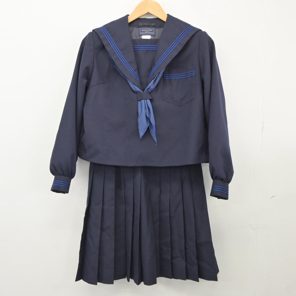 【中古制服】滋賀県 日吉中学校 女子制服 3点（セーラー服・スカート）sf025174【リサイクル学生服】 中古制服通販パレイド