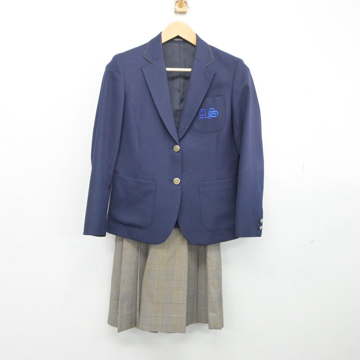 【中古制服】福島県 安積第二中学校 女子制服 2点（ブレザー・スカート）sf025383【リサイクル学生服】 中古制服通販パレイド