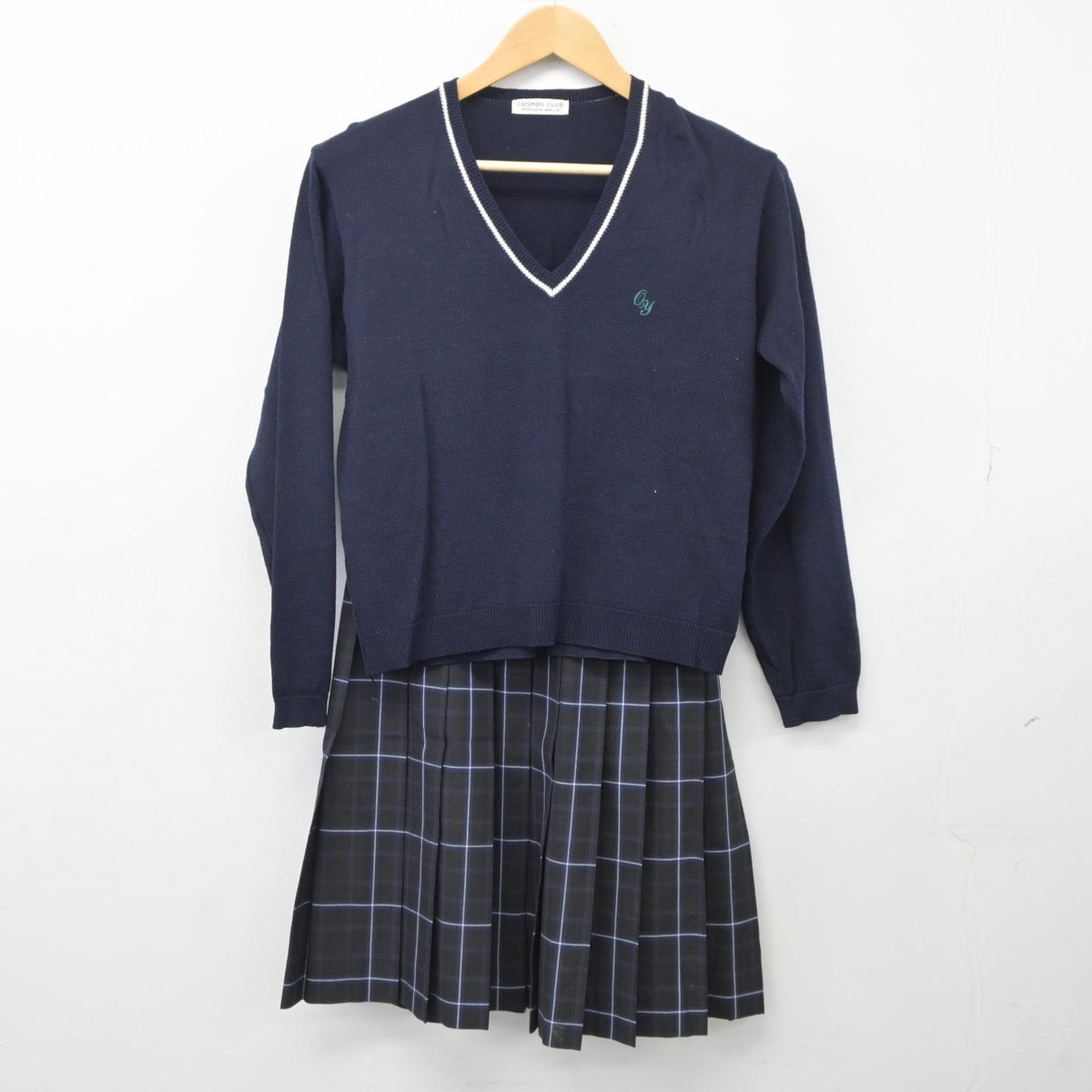 【中古制服】岐阜県 大垣養老高等学校旧制服 女子制服 2点（ニット・スカート）sf025396【リサイクル学生服】 中古制服通販パレイド