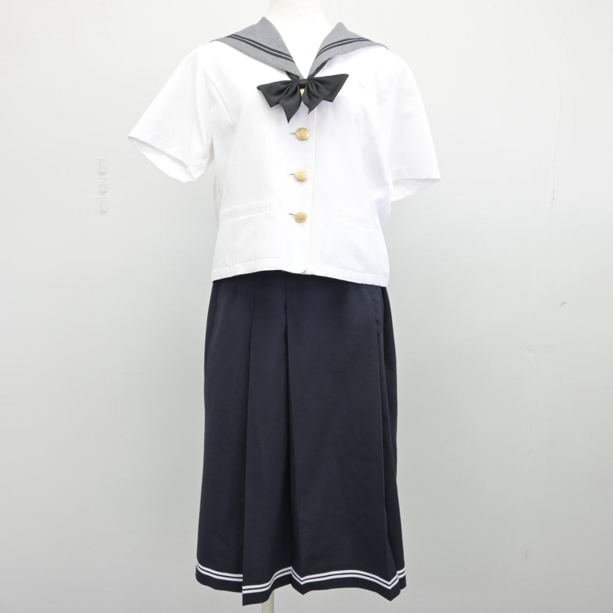 【中古制服】愛媛県 済美高等学校 女子制服 5点（セーラー服・スカート）sf025585【リサイクル学生服】 中古制服通販パレイド