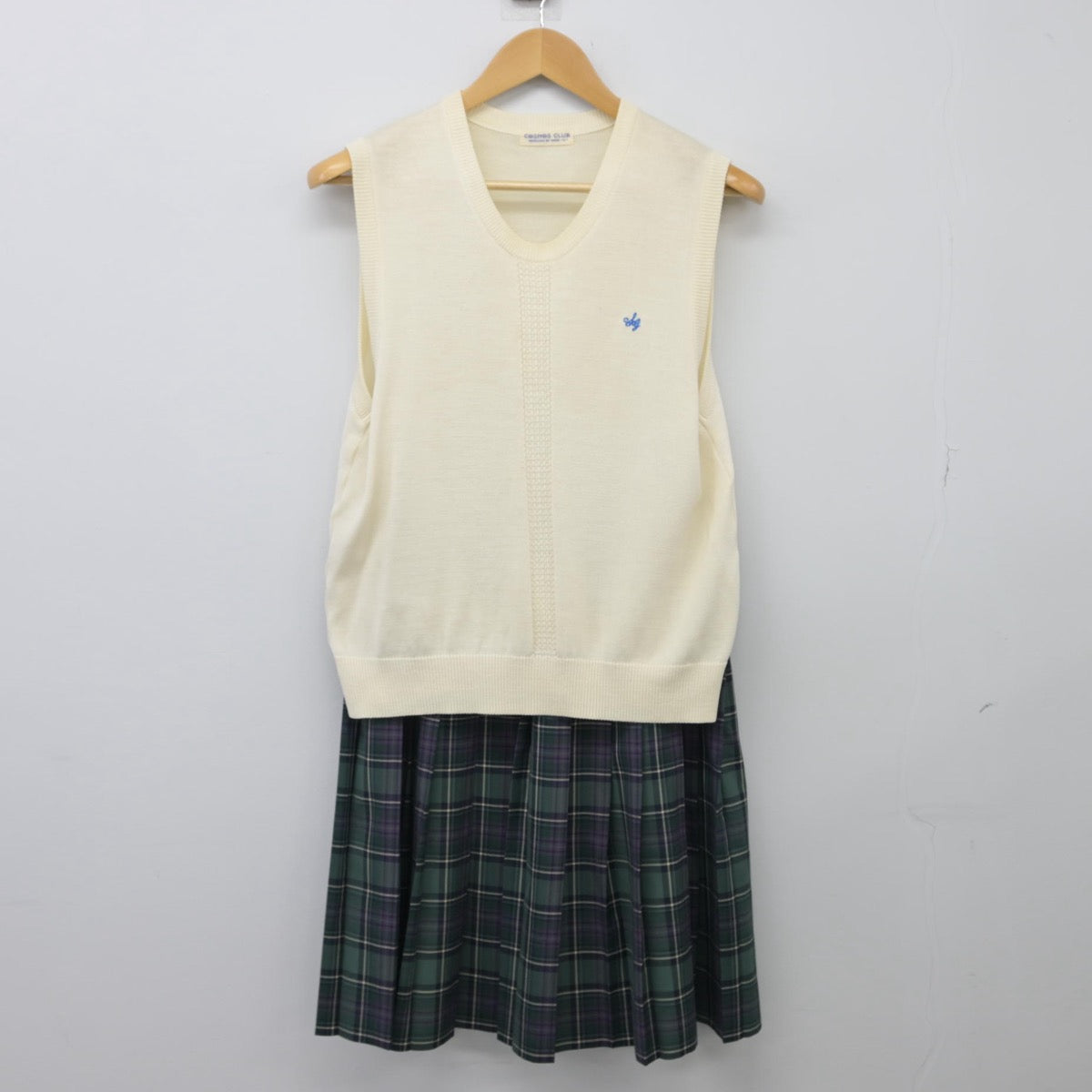 【中古制服】千葉県 私立昭和学院高等学校 女子制服 2点（ニットベスト・スカート）sf025624【リサイクル学生服】 中古制服通販パレイド