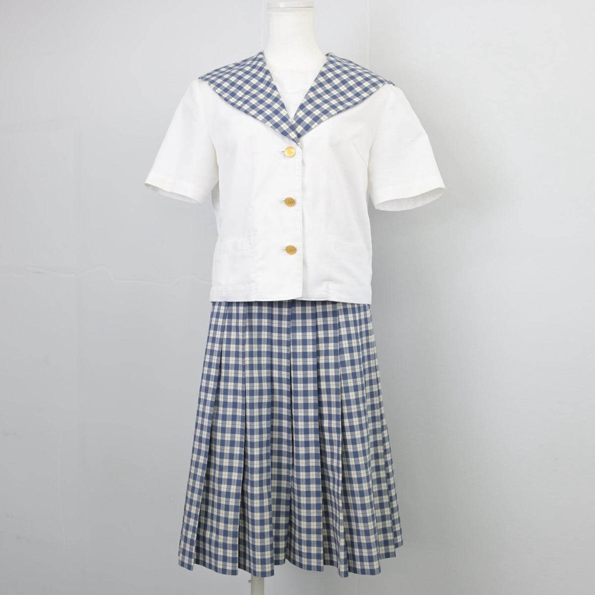 【中古制服】宮城県 聖和学園高等学校 女子制服 2点（セーラー服・スカート）sf025715【リサイクル学生服】 中古制服通販パレイド