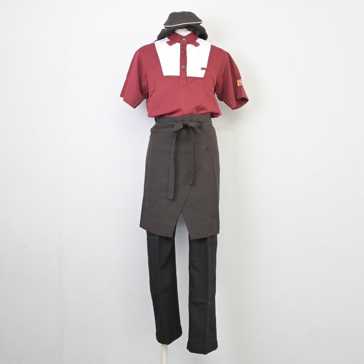 【中古制服】 すき家 女子制服 3点（シャツ・ズボン・エプロン サロン）sf025730【リサイクル学生服】 中古制服通販パレイド