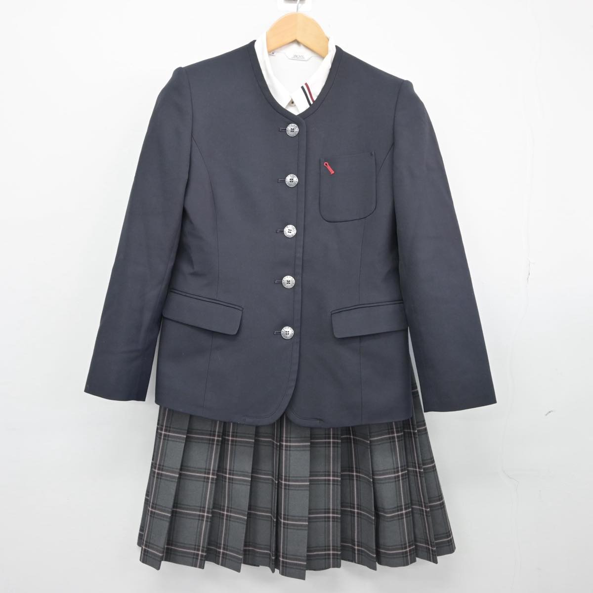 【中古制服】山口県 柳井商工高等学校 女子制服 3点（ブレザー・シャツ・スカート）sf025782【リサイクル学生服】 中古制服通販パレイド