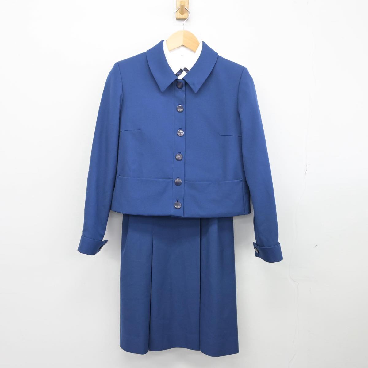 【中古制服】茨城県 茨城キリスト教学園高等学校 女子制服 6点（ブレザー・ニット・シャツ・ジャンパースカート）sf026083【リサイクル学生