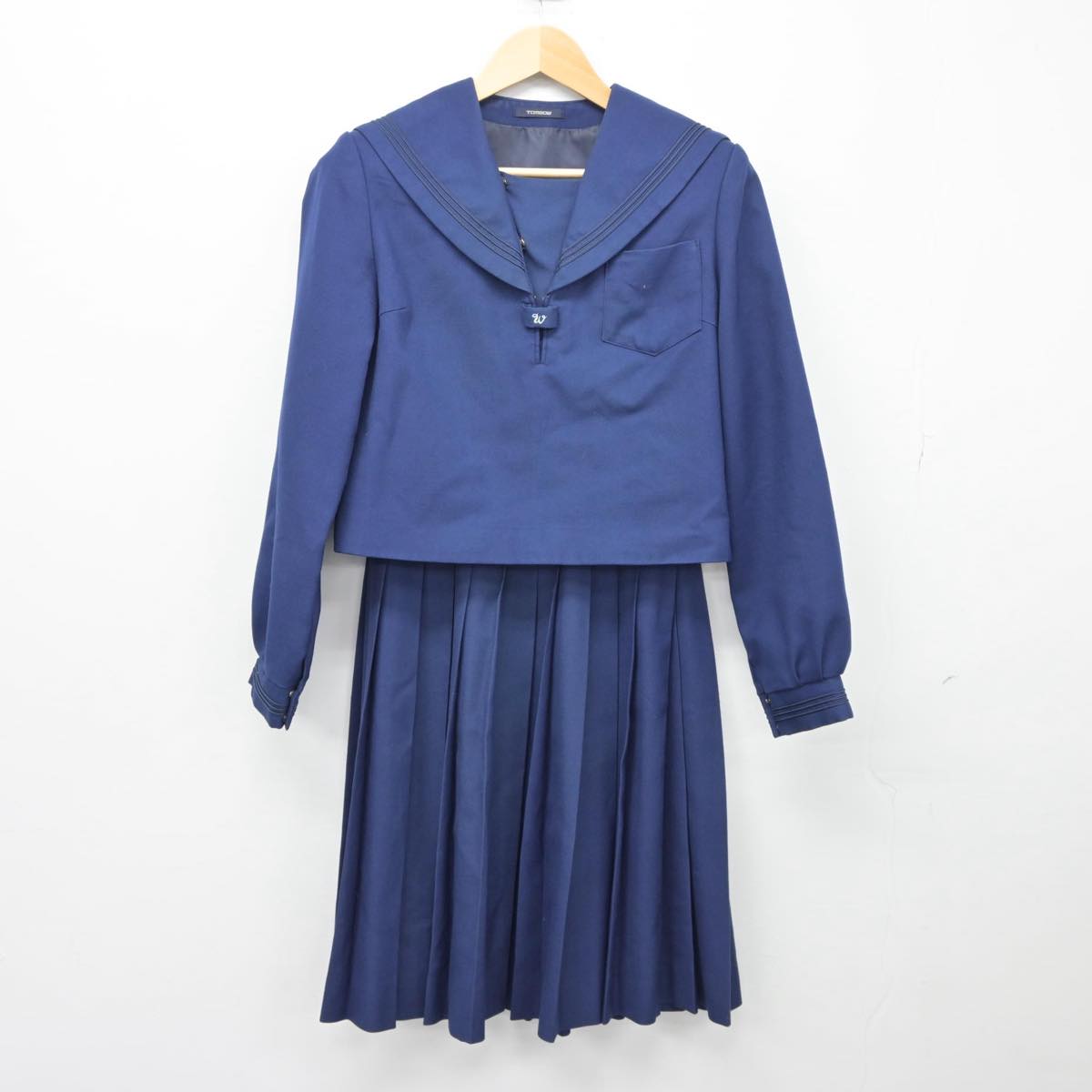 【中古制服】北海道 北海道滝川西高等学校 女子制服 2点（セーラー服・スカート）sf026339【リサイクル学生服】 中古制服通販パレイド