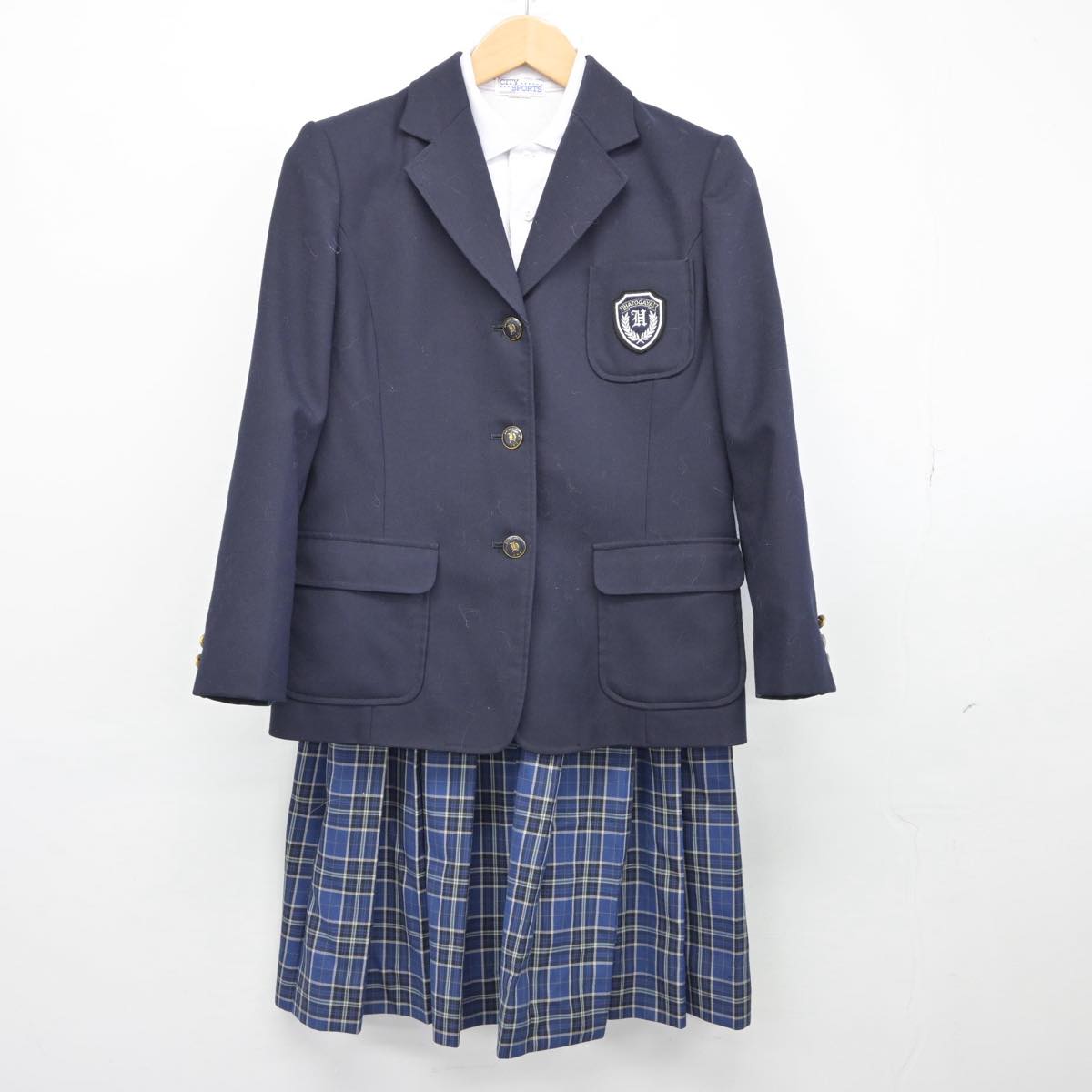 【中古制服】埼玉県 鳩ヶ谷中学校 女子制服 3点(ブレザー・シャツ・スカート)sf026405【リサイクル学生服】 中古制服通販パレイド