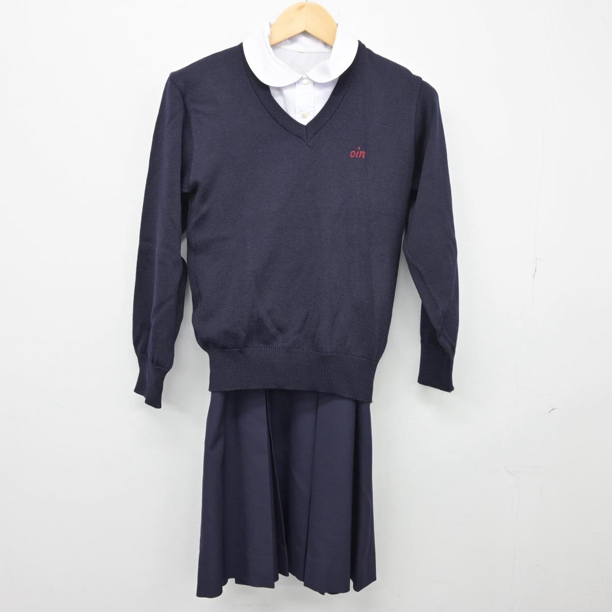 【中古制服】東京都 桜蔭学園 桜蔭高等学校 女子制服 3点（シャツ・ニット・ジャンパースカート）sf026792【リサイクル学生服】 中古