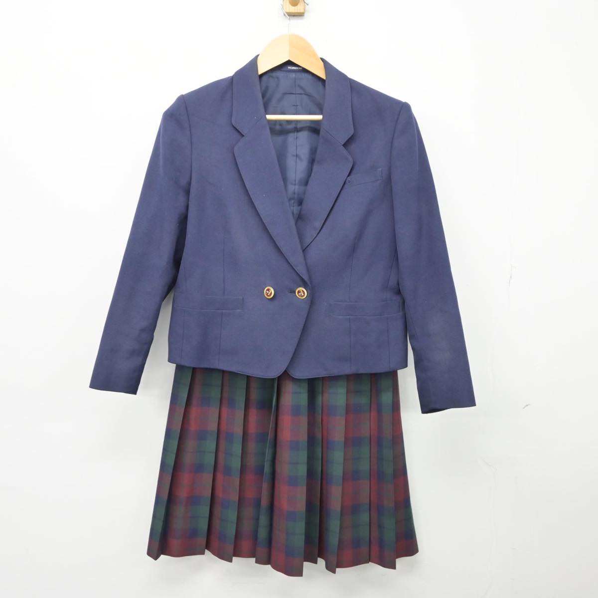 【中古制服】秋田県 秋田商業高等学校 女子制服 2点（ブレザー・スカート）sf026851【リサイクル学生服】 中古制服通販パレイド