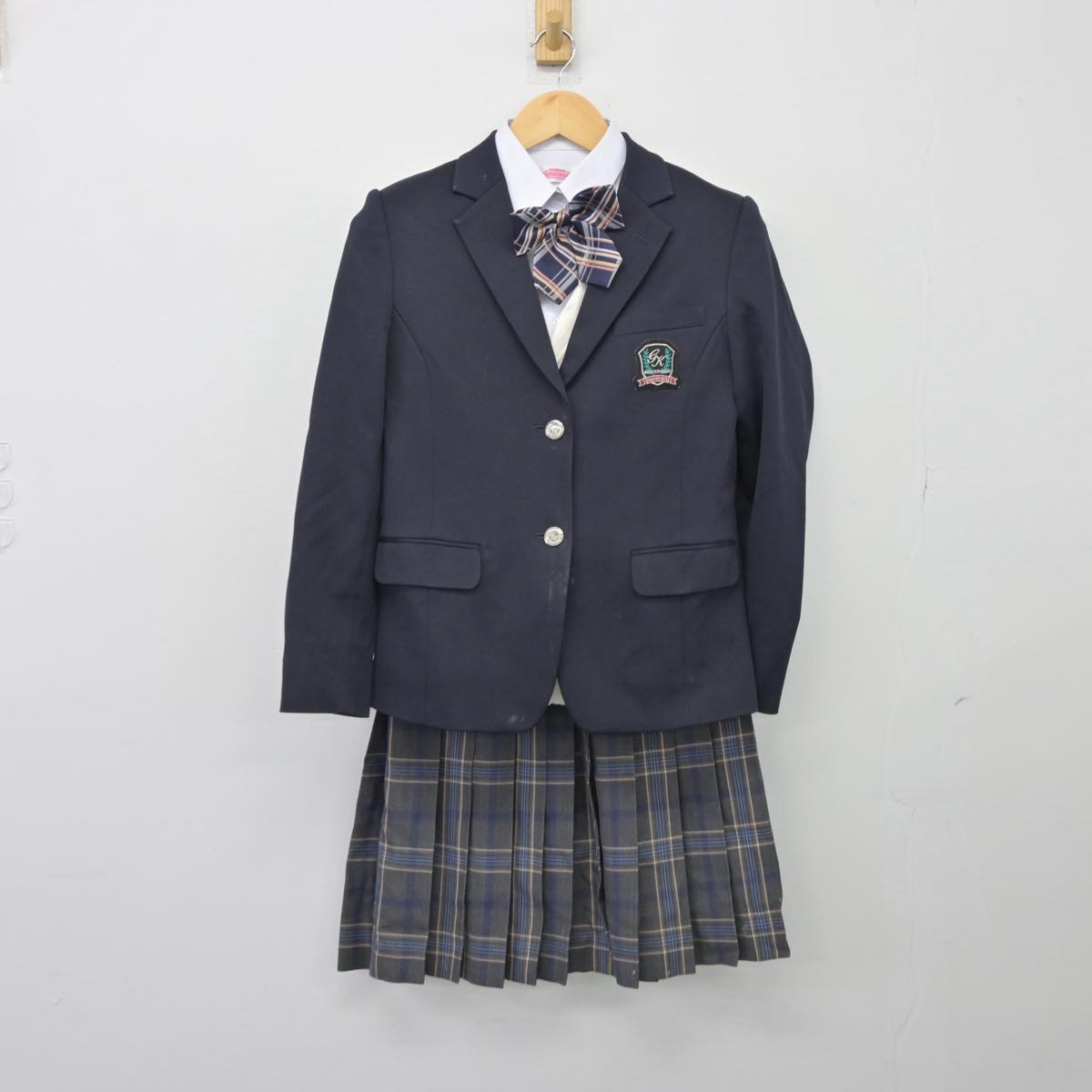 【中古制服】岐阜県 ぎふ国際高等学校 女子制服 5点（ブレザー・シャツ・ニット・スカート）sf026916【リサイクル学生服】 中古制服