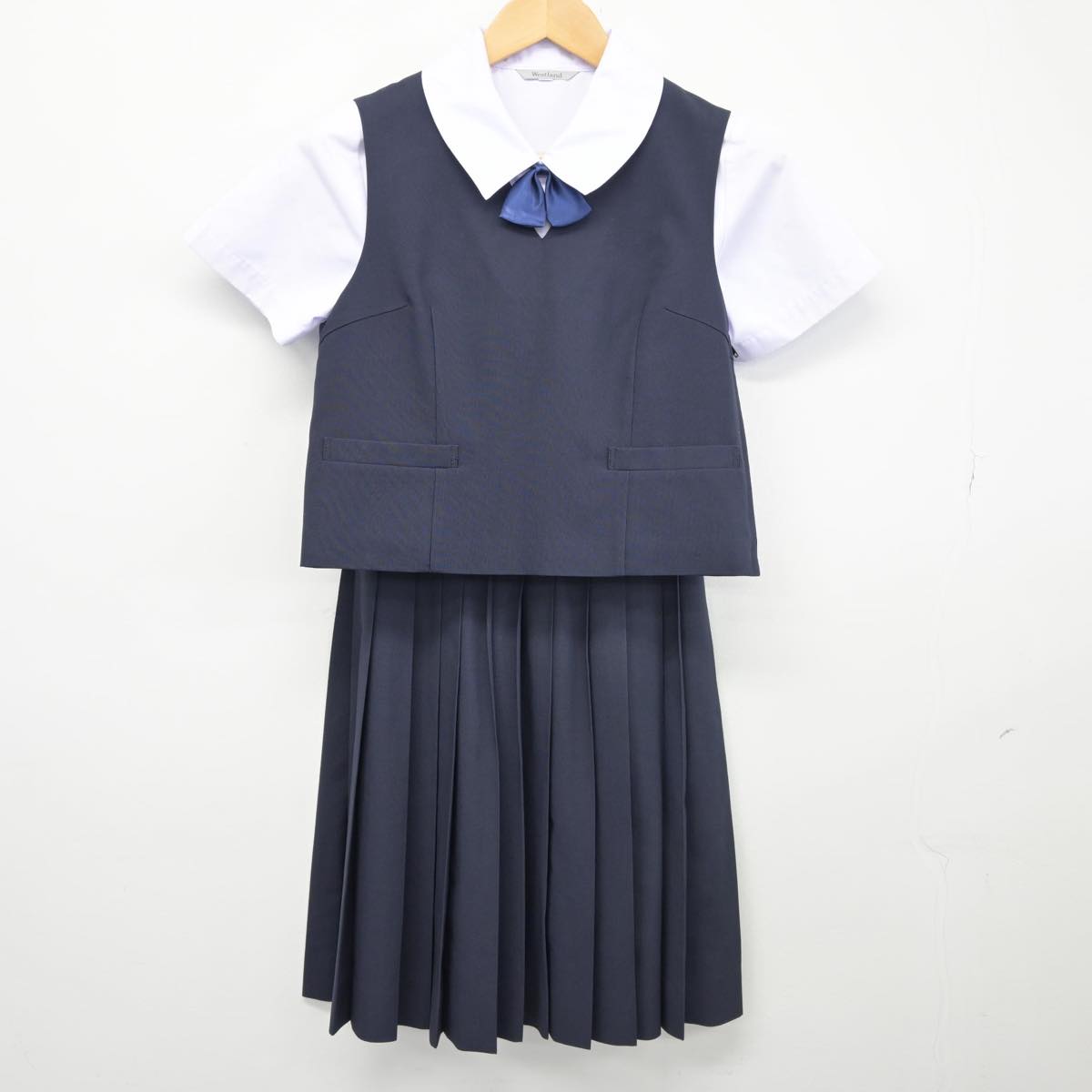 【中古制服】富山県 興南中学校 女子制服 4点（シャツ・ベスト・スカート）sf027086【リサイクル学生服】 中古制服通販パレイド