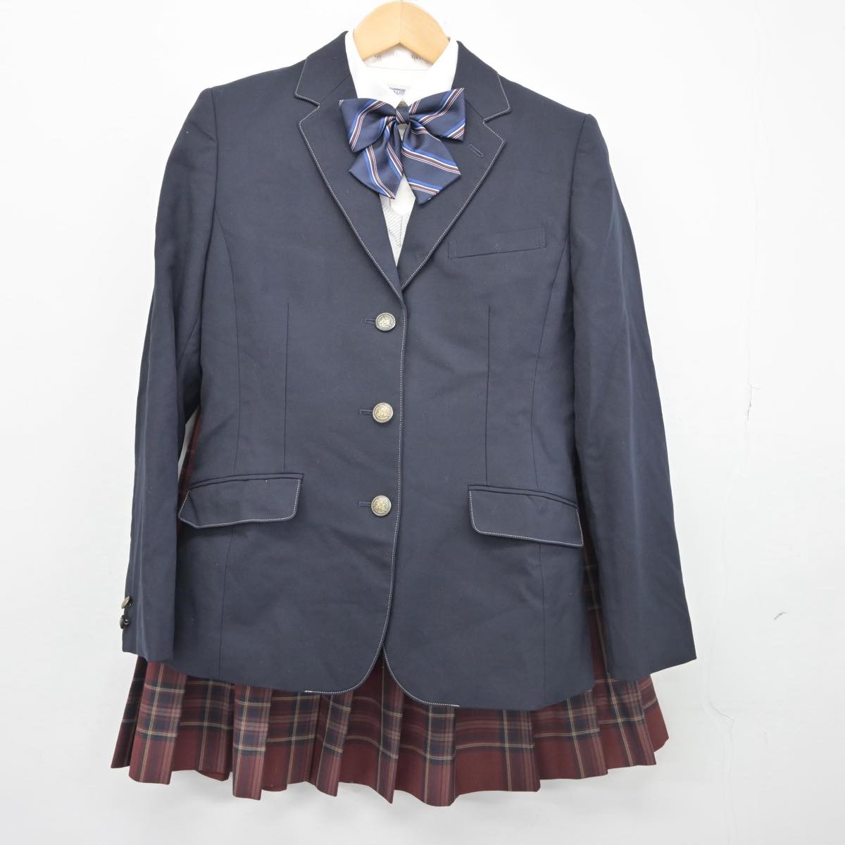 【中古制服】東京都 帝京高等学校 女子制服 5点（ブレザー・シャツ・ニット・スカート）sf027100【リサイクル学生服】 中古制服通販パレイド