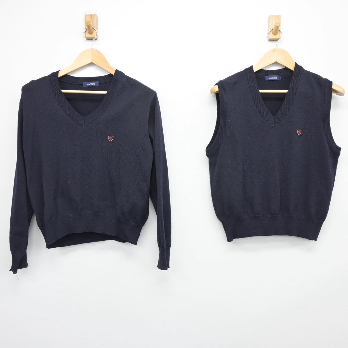 【中古制服】広島県 尾道商業高等学校 女子制服 2点（ニット・ニットベスト）sf027261【リサイクル学生服】 中古制服通販パレイド