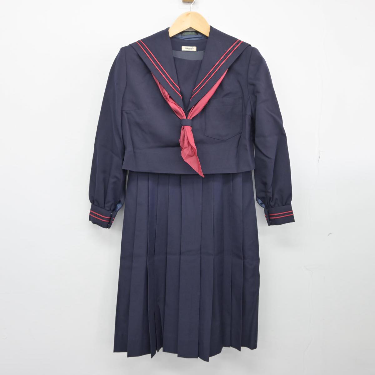 【中古制服】熊本県 東稜高等学校 女子制服 3点（セーラー服・ジャンパースカート）sf027427【リサイクル学生服】 中古制服通販パレイド
