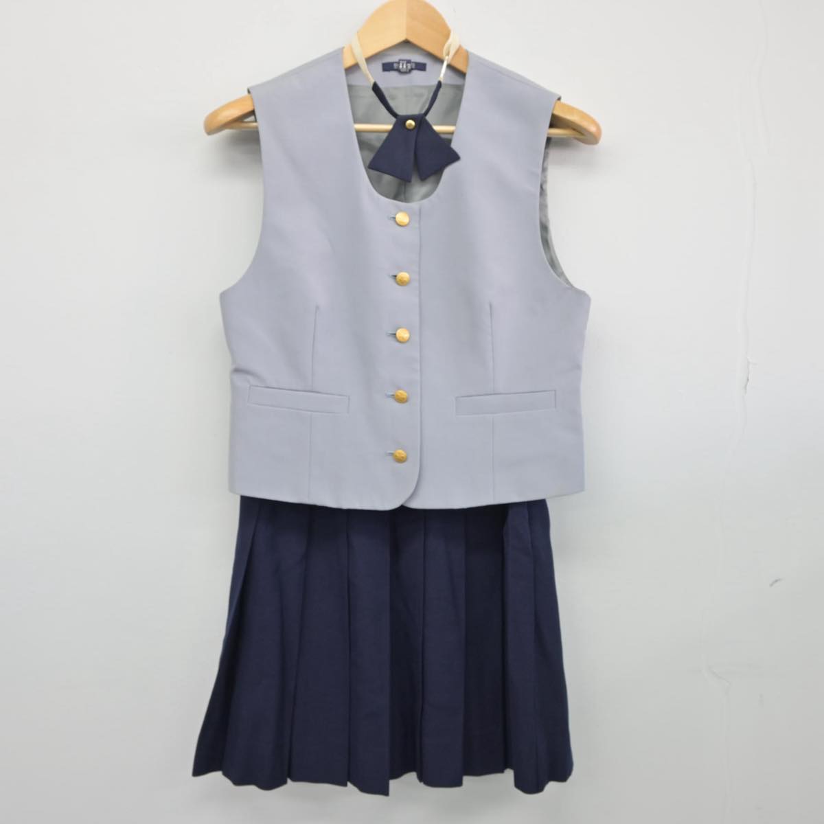 【中古制服】福島県 福島成蹊高等学校 女子制服 5点（ベスト・スカート・その他アイテム）sf027730【リサイクル学生服】 中古制服通販パレイド
