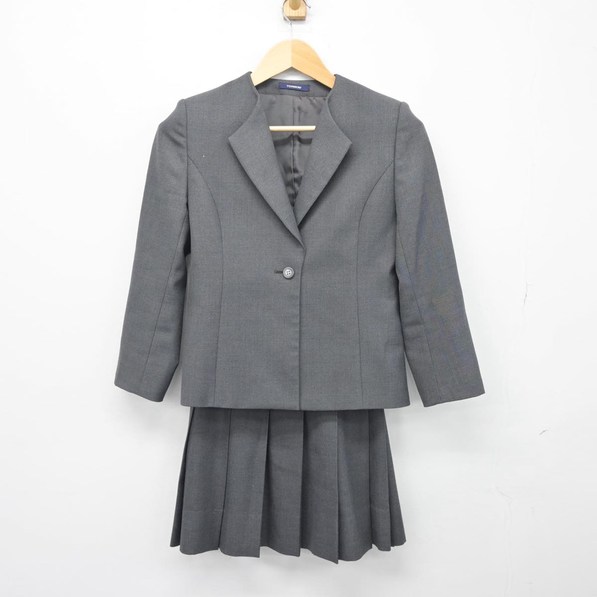 【中古制服】福岡県 海星女子学院高等学校 女子制服 3点（エプロン サロン・スカート）sf027771【リサイクル学生服】 中古制服