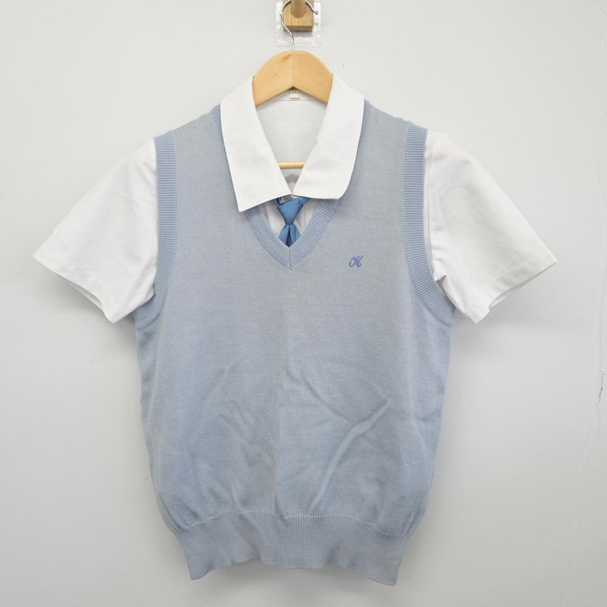 【中古制服】東京都 共立女子中学高等学校 女子制服 3点（ニットベスト・シャツ）sf028080【リサイクル学生服】 中古制服通販パレイド