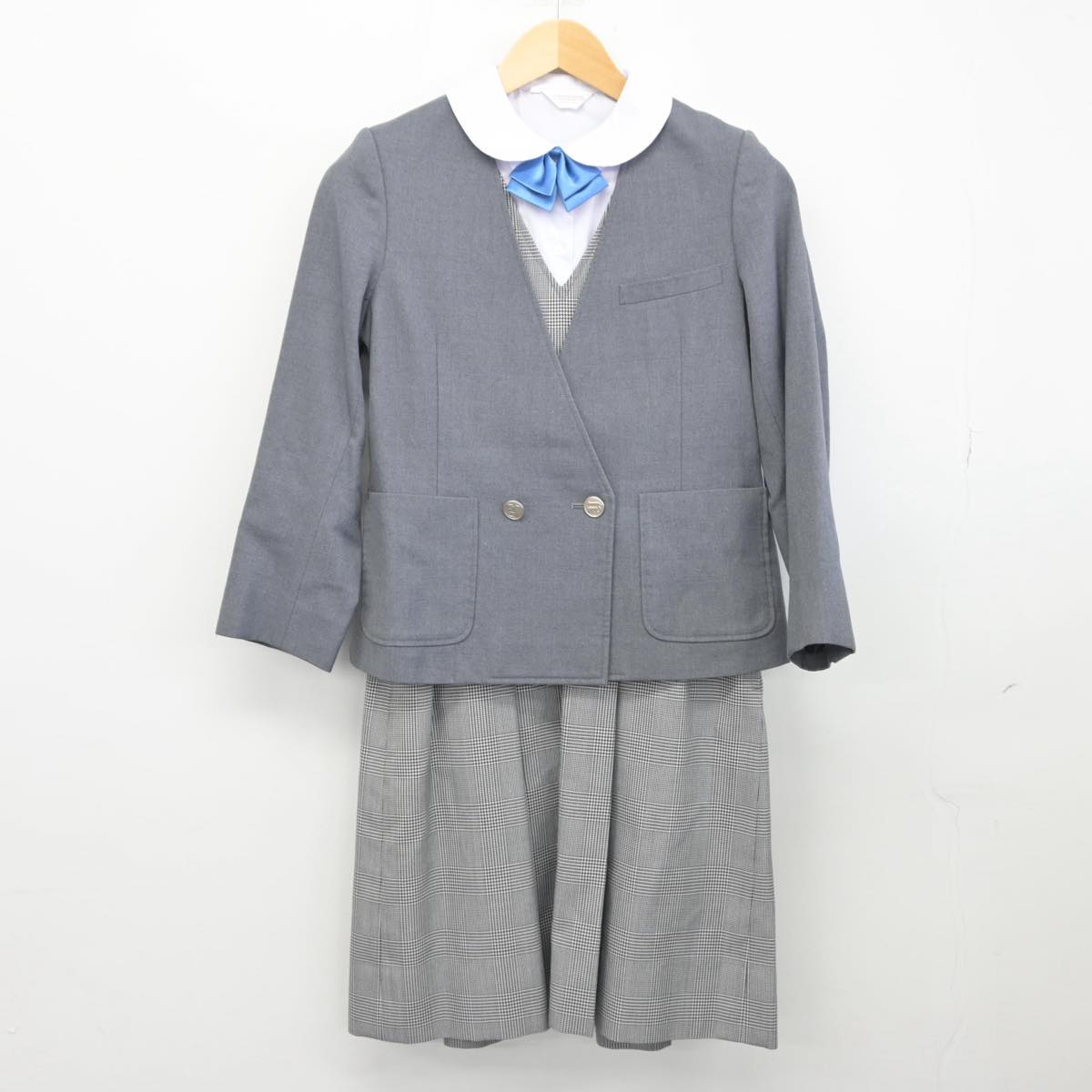 【中古制服】埼玉県 所沢市立山口中学校 女子制服 4点（ブレザー・ジャンパースカート・シャツ）sf028491【リサイクル学生服】 中古