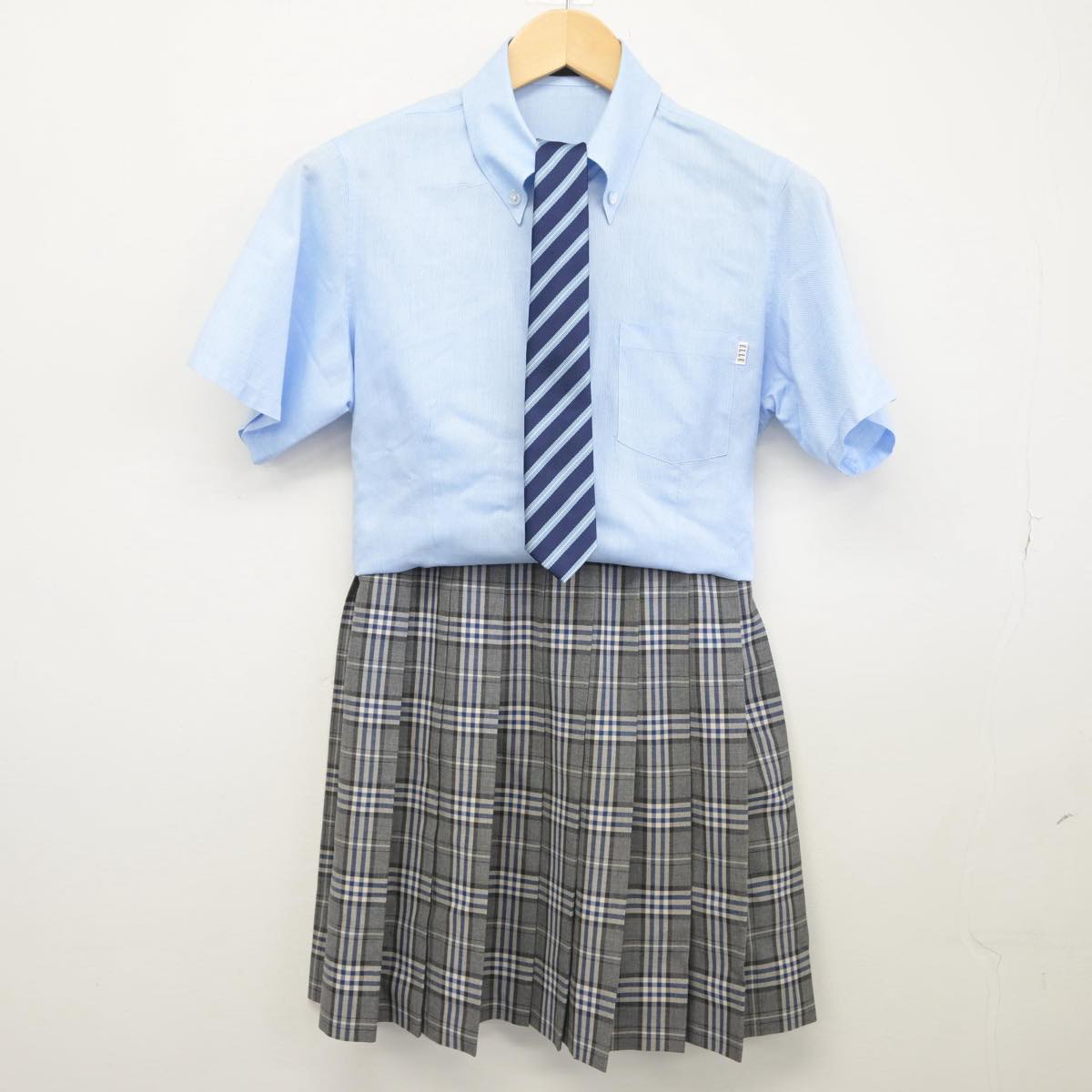 【中古制服】神奈川県 横浜商科大学高等学校 女子制服 3点（シャツ・スカート）sf028549【リサイクル学生服】 中古制服通販パレイド