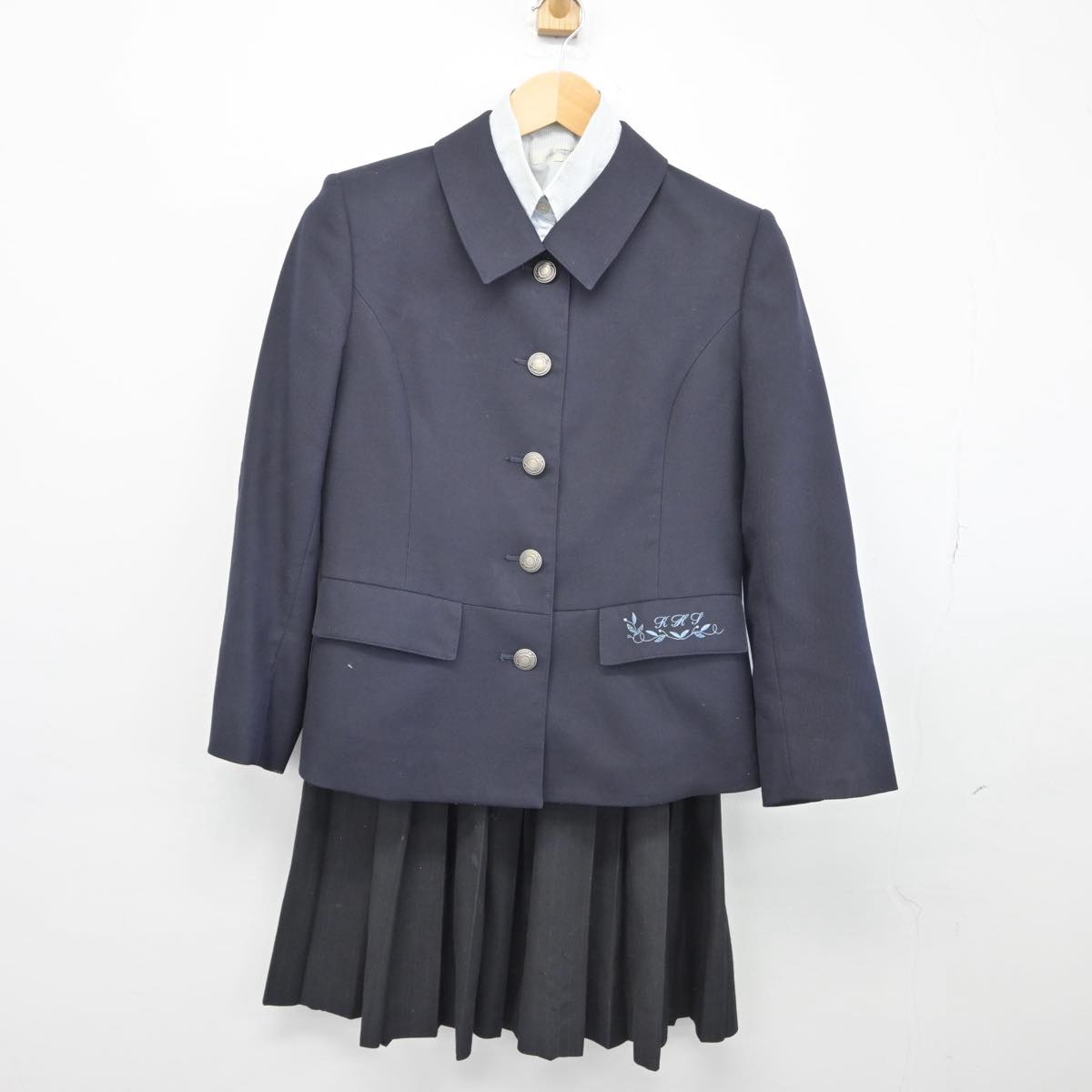 【中古制服】大阪府 港南造形高等学校 女子制服 3点（ブレザー・シャツ・スカート）sf028614【リサイクル学生服】 中古制服通販パレイド