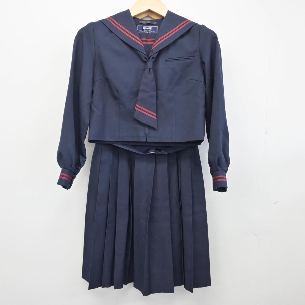 【中古制服】千葉県 東深井中学校 女子制服 3点（セーラー服・ジャンパースカート）sf028921【リサイクル学生服】 中古制服通販パレイド