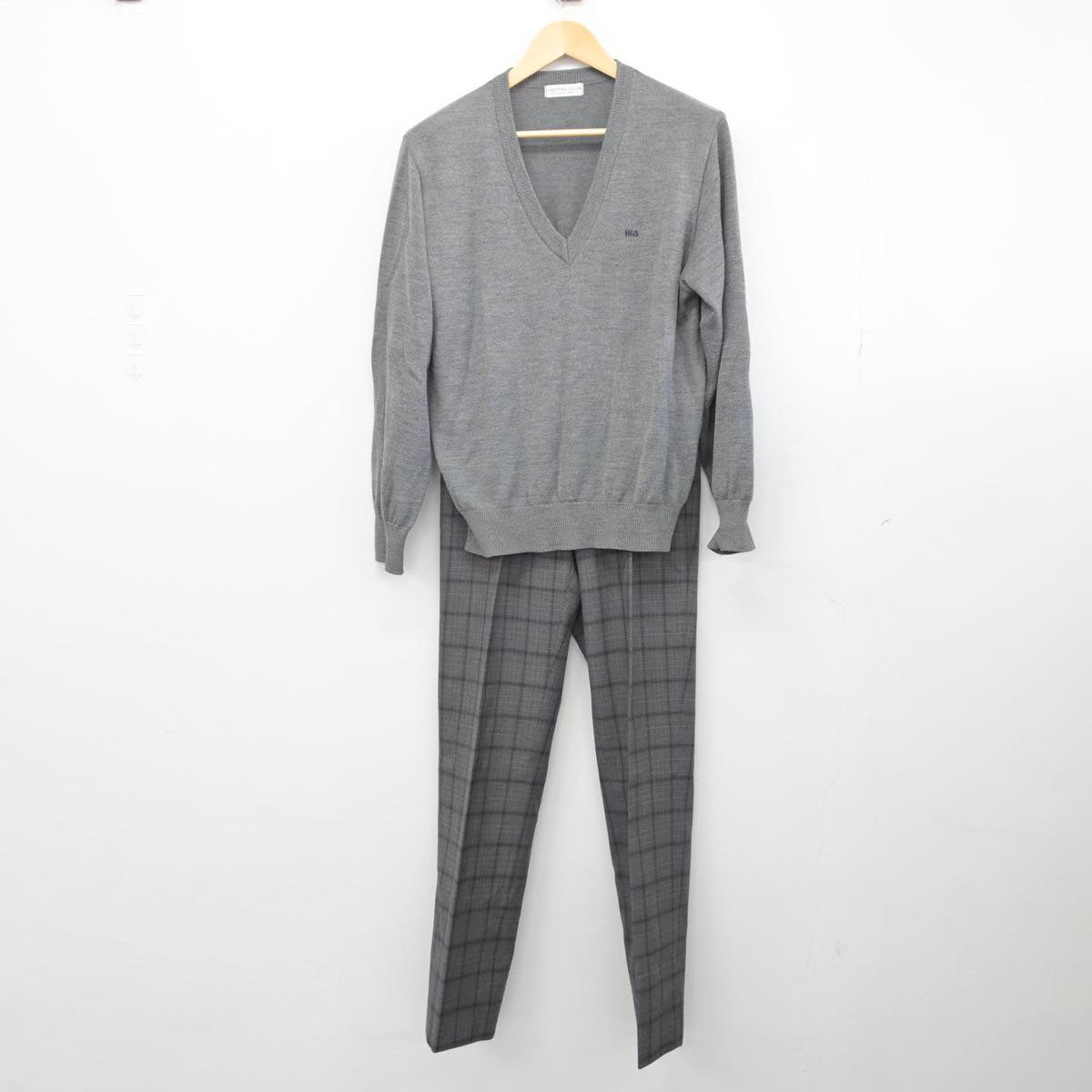 【中古制服】北海道 北海学園札幌高等学校 男子制服 2点（ニット・ズボン）sf028976【リサイクル学生服】 中古制服通販パレイド