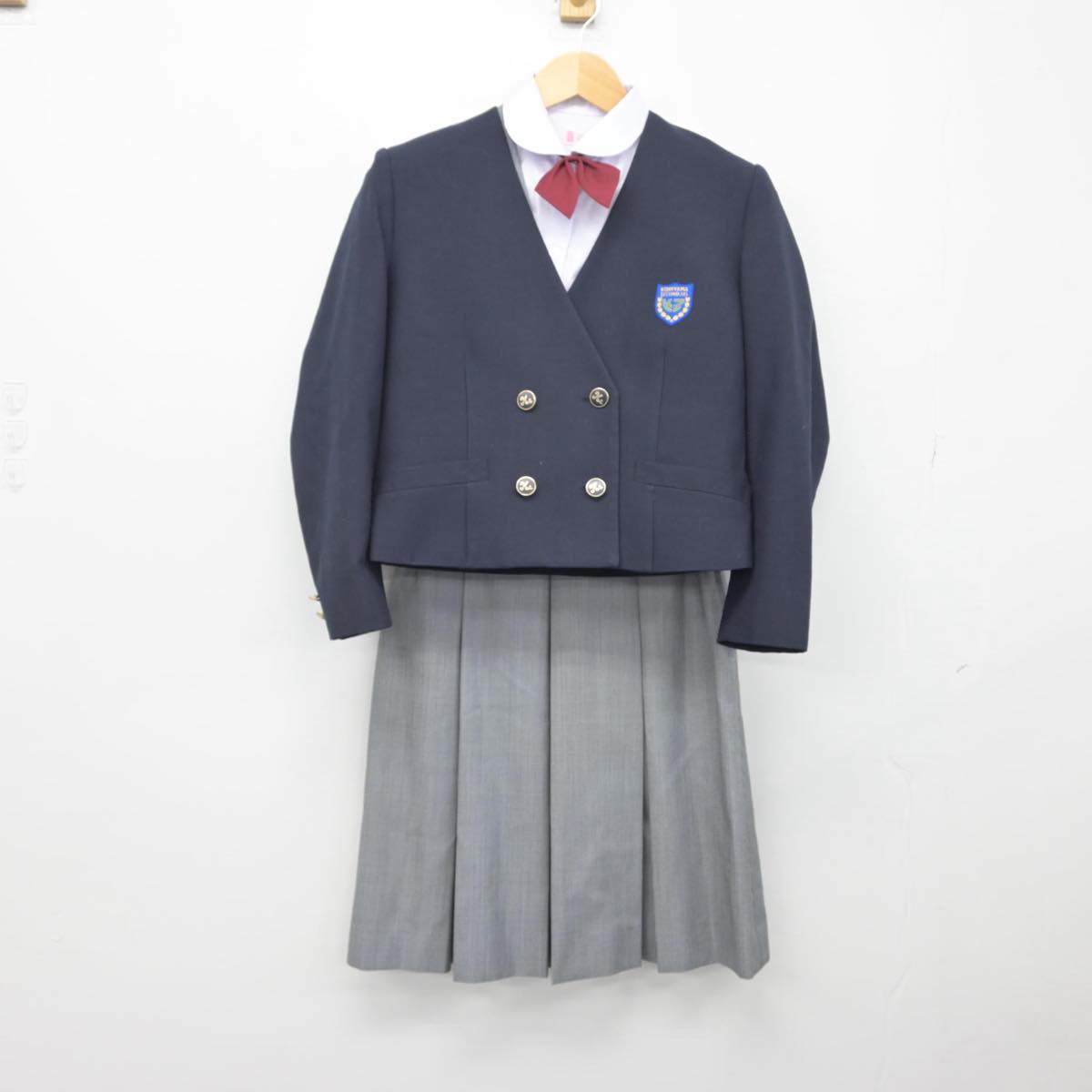 【中古】福島県 郡山第二中学校 女子制服 5点（ブレザー・シャツ・ベスト・スカート）sf029158 中古制服通販パレイド