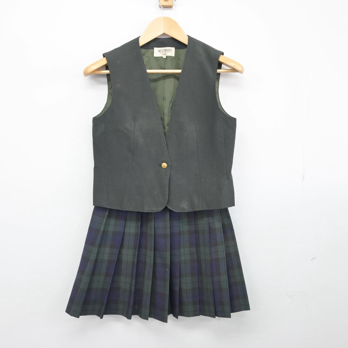 【中古】宮城県 仙台育英学園高等学校 女子制服 2点（ベスト・スカート）sf029490 中古制服通販パレイド