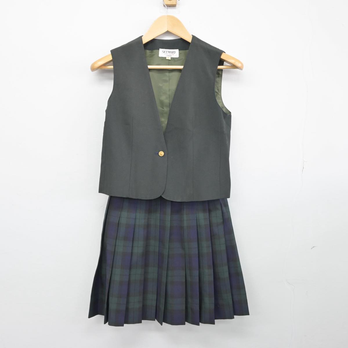 【中古】宮城県 仙台育英学園高等学校 女子制服 2点（ベスト・スカート）sf029491 中古制服通販パレイド