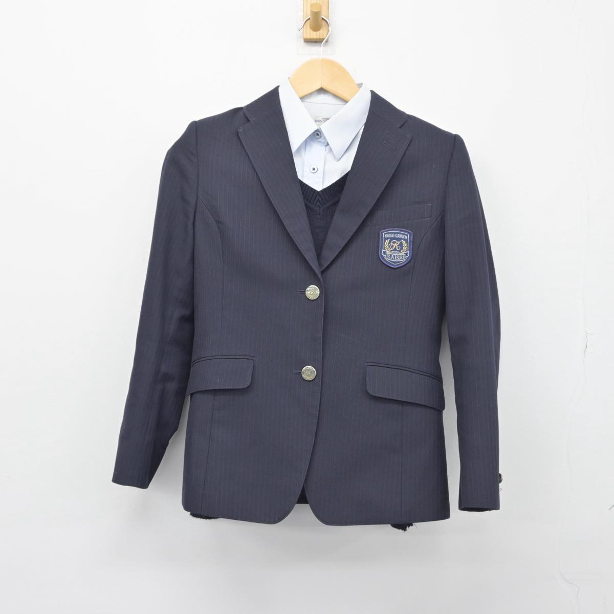 【中古】埼玉県 大宮開成中学校 女子制服 3点（ブレザー・シャツ・ニット）sf029596 中古制服通販パレイド