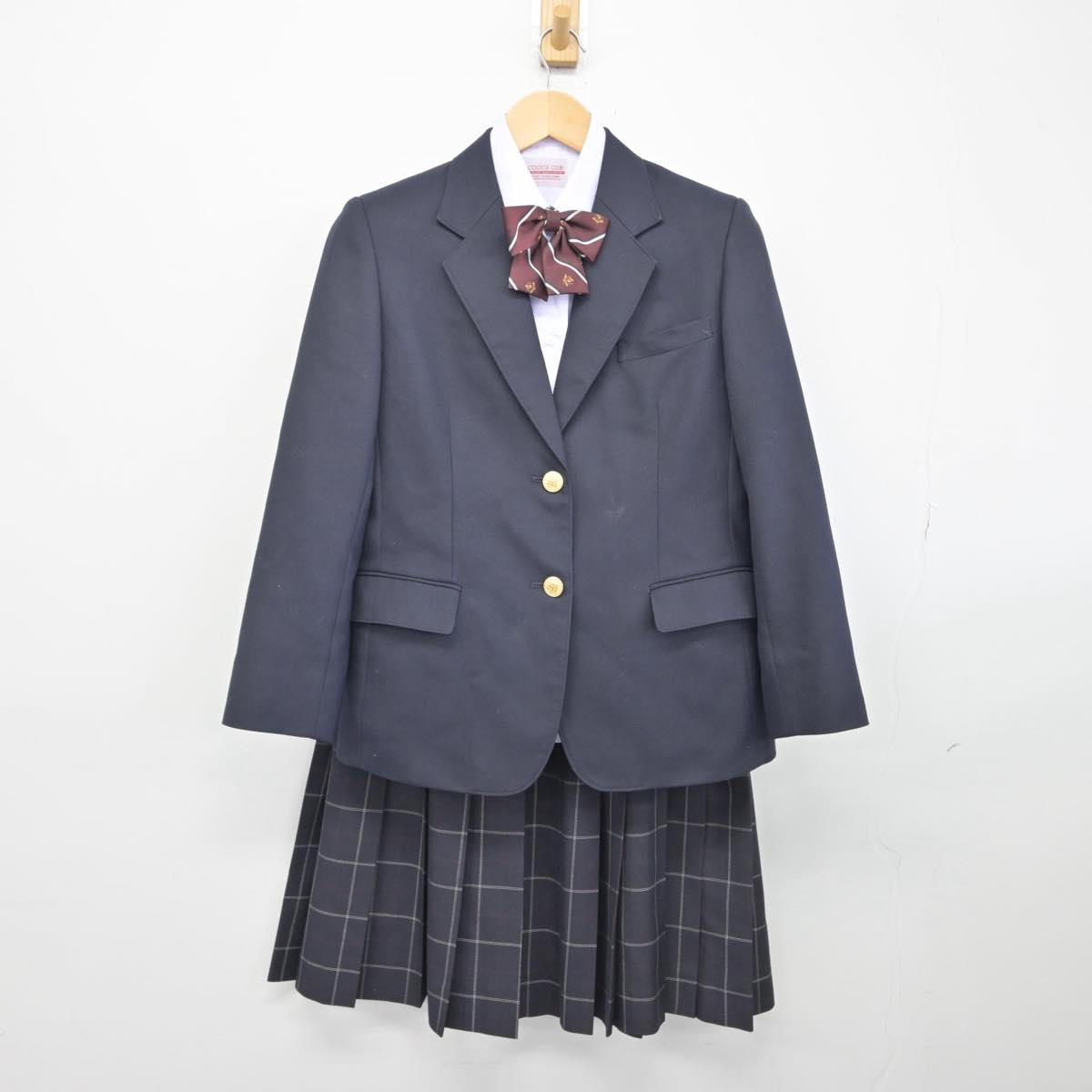 【中古】千葉県 船橋市立三田中学校 女子制服 4点（ブレザー・シャツ・スカート）sf029971 中古制服通販パレイド