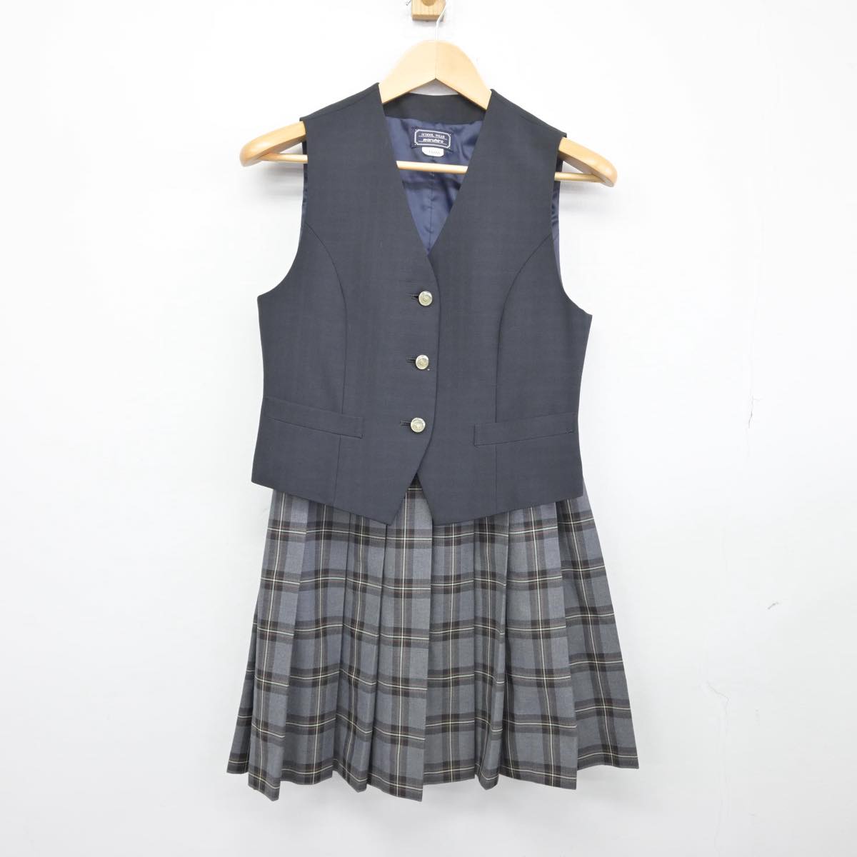 【中古】埼玉県 栄東高等学校 女子制服 2点（ベスト・スカート）sf030150 中古制服通販パレイド