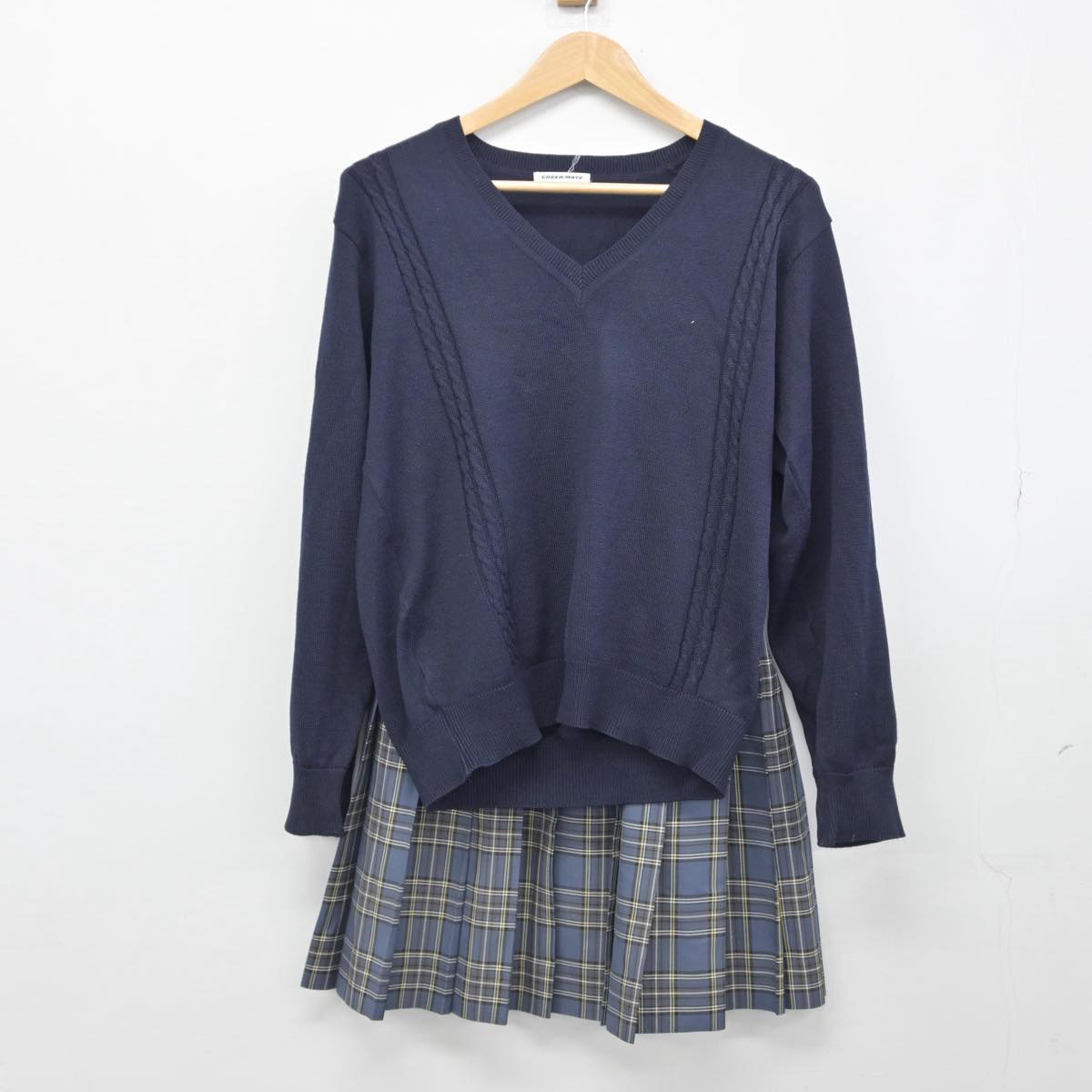 【中古】東京都 東京女子学園中学校高等学校 女子制服 2点（ニット・スカート）sf030341 中古制服通販パレイド