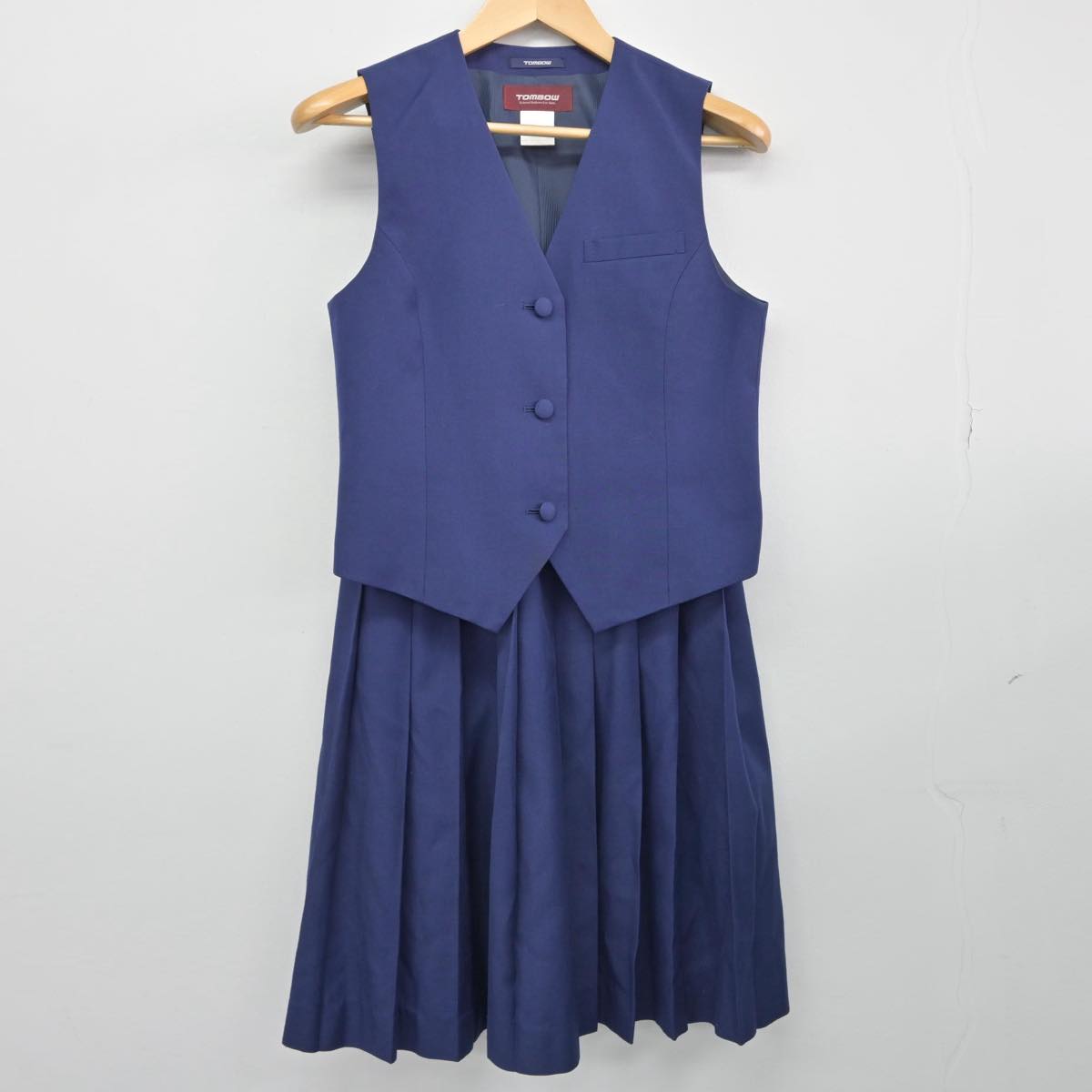 【中古】千葉県 千葉女子高等学校 女子制服 2点(ベスト・スカート)sf030361 中古制服通販パレイド