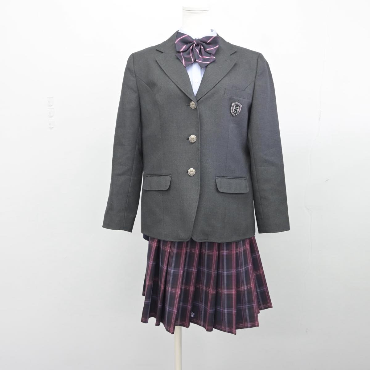 【中古】埼玉県 秋草学園高等学校 女子制服 5点（ブレザー・ニット・シャツ・スカート）sf030656 中古制服通販パレイド