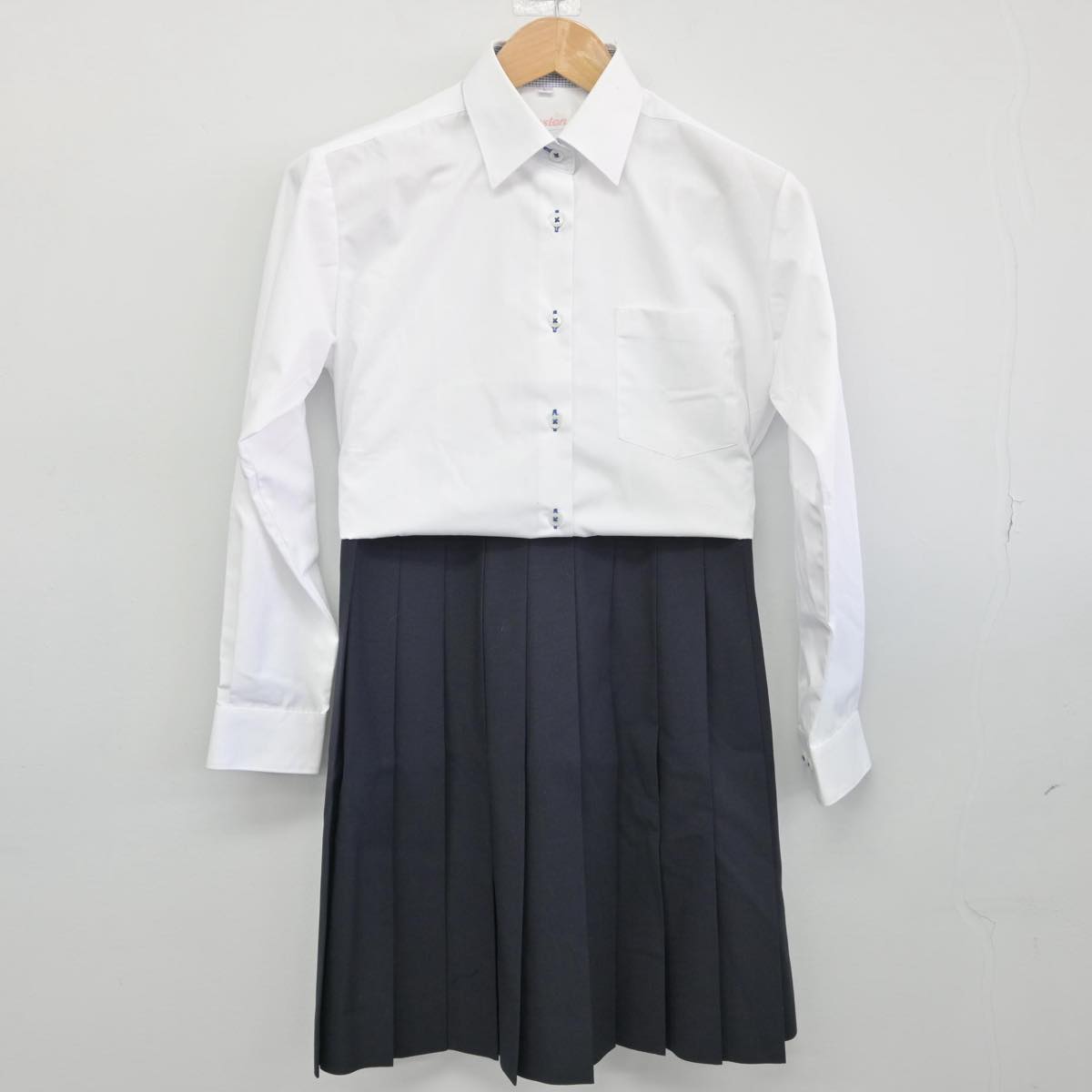 【中古】茨城県 つくば国際大学東風高等学校 女子制服 4点（シャツ・スカート）sf030674 中古制服通販パレイド