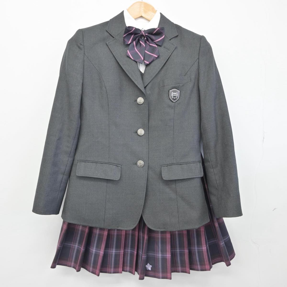 【中古】埼玉県 秋草学園高等学校 女子制服 5点（ブレザー・シャツ・ニット・スカート）sf031084 中古制服通販パレイド