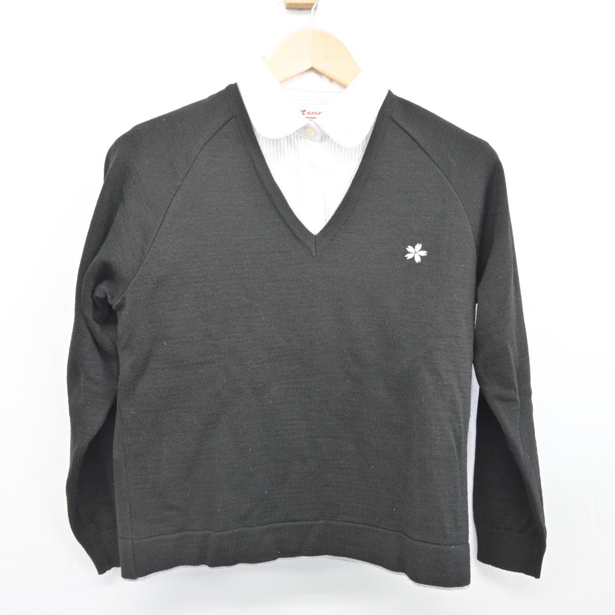 【中古】鹿児島県 明桜館高等学校 女子制服 2点（シャツ・ニット）sf031449 中古制服通販パレイド