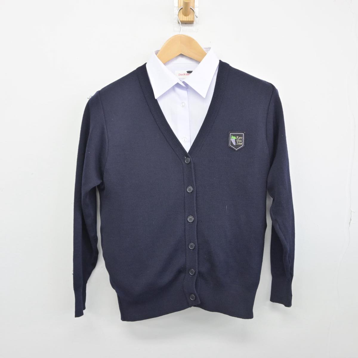 【中古】京都府 京都女子中学校・高等学校 女子制服 2点（ニット・シャツ）sf031531 中古制服通販パレイド